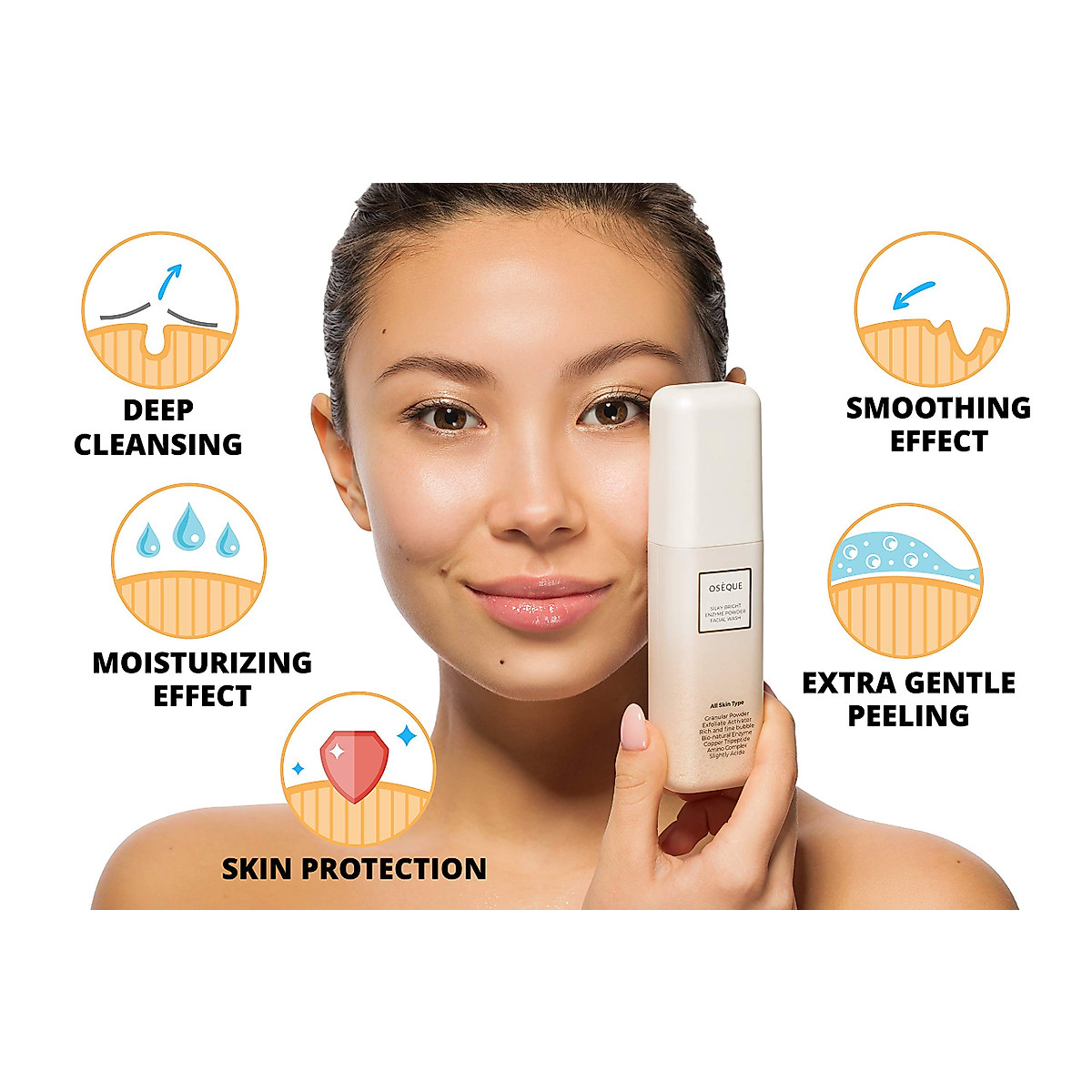 OSEQUE Face Wash/Enzyme Powder Facial Cleanser1.76oz