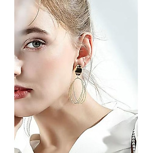 Gold Dangle Earrings Hypoallergenic Earrings Gold Statement Earrings Gold Teardop Earrings Gold Earrings For Women