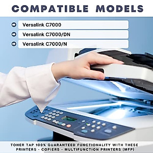 Toner Tap HIGH Yield for Versalink C7000DN C7000N (4-Pack Bundle) 106R03757 106R03758 106R03759 106R03760 Remanufactured Color Cartridges