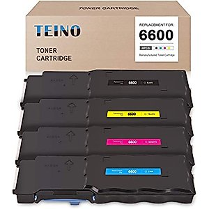 TEINO Remanufactured Toner Cartridge Replacement for Xerox WorkCentre 6605 6605dn 6605n Phaser 6600 6600dn 6600n (Black, Cyan, Magenta, Yellow, 4-Pack)