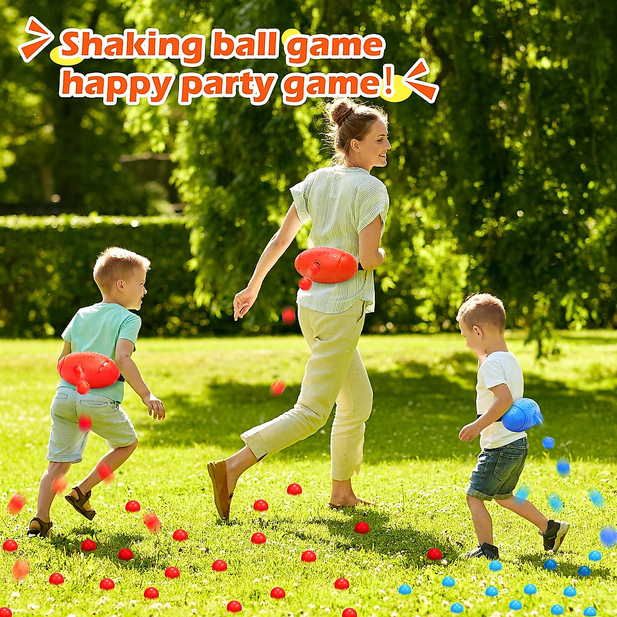 Skirfy Party Shaking Swing Balls Game Set for Kids Adults,Backyard Family Toy with 40 Balls, Birthday Games Outdoors Indoors Bachelorette Party Games for Boys and Girls Age 5 6 7 8 9+