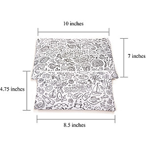 VHALE 2 Pack of Color Your Own Pencil Case, Coloring Pencil Case, Pen Case, Stationery Pouch Zipper Bag, Classroom Arts and Crafts, Travel Toys, Party Favors for Kids (Large and Small)