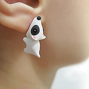 BTSEURY Stud Earrings for Girls Women,Earrings Simple, Cute Animal Bite Earring Fashion 3D Animal Clay Handmade Polymer Animal Earrings