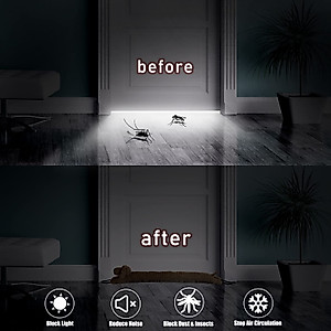 Estimber Under Door Draft Stopper Decorative Wind Stopper 36 inch for Door & Window, Weighted Animal Air Draft Stopper Snake Noise Blocker for Bottom of Door with Hanging Loops - Brown Dog