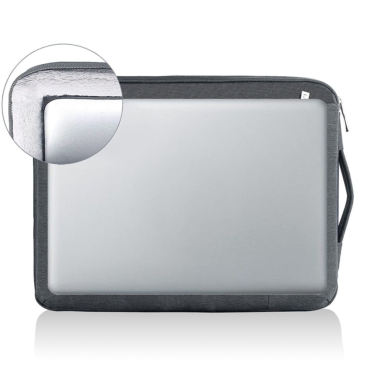 LANDICI 360° Protective Laptop Sleeve 11.6 Inch for Surface Pro 7 8 9/Laptop Go 2 3, MacBook Air 11, Small Computer Bag Carrying Case for 11-12 Inch Chromebook, Slim, Shockproof, Waterproof, Grey