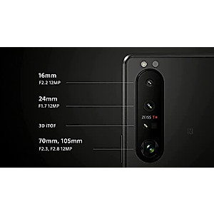 Sony Xperia 1 III XQ-BC72 5G Dual 512GB 12GB RAM Factory Unlocked (GSM Only | No CDMA - not Compatible with Verizon/Sprint) International Version – Frosted Black