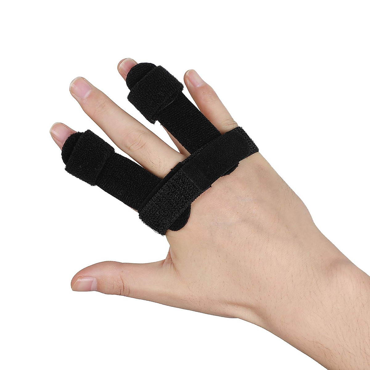 ANGGREK Finger Splint, 7pcs/set Adjustable Trigger Finger Fixation Splint Finger Head Fixation Guard Band Finger Fix Correction Orthosis for Straightening Fingers