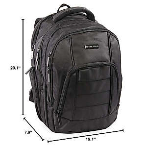 Perry Ellis M200 Business Laptop Backpack, Black, One Size