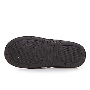 Skysole Boys’ Slippers, Lightweight and Comfortable A-Line Slip-Ons with Rubber Soles, Black, Size 5
