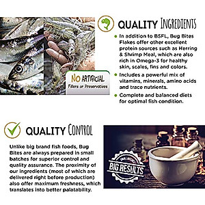 Fluval Bug Bites Algae Crisps for Bottom Feeders, Fish Food for Small to Medium Sized Fish, 1.41 oz, A7360, Brown