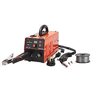 Mig Welder, Gasless Flux Core Wire Automatic Feed MIG135F Mig Welding Machine ,Dual Voltage 110V/220V IGBT Inverter Mig Welders