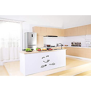 AUEAR 2 pc Cute Sticker Fridge Happy Delicious Face Kitchen Fridge Wall Refrigerator Vinyl Stickers Cute Stickers