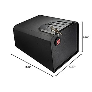GunVault MultiVault Quick Access Large Gun Safe with Illuminated No-Eyes Digital Keypad, Auto Slide-Out Drawer and LED Illumination (4 Pistol Capacity)