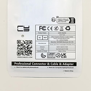 CY Adapter DC 20V 11.0 * 4.5mm Rectangle Input to USB-C Type-C Output 90 Degree Right Angled Power Plug Charge Adapter