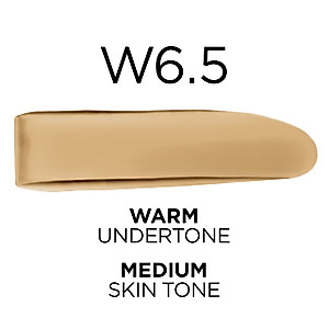 L'Oreal Paris True Match Super-Blendable Foundation, Medium Coverage Liquid Foundation Makeup, W6.5, Medium, 1 Fl Oz