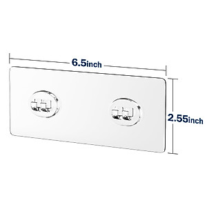 MAXIFFE 4 PCS Shower Caddy Adhesive Replacement, Shower Organizer Transparent Adhesive Strip, No Drilling Sticker Strip for Shower Caddy Organizer Shelves