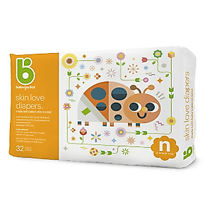 Babyganics Diapers, Newborn, 32 Ct, Ultra Absorbent Diapers, 2 Packs