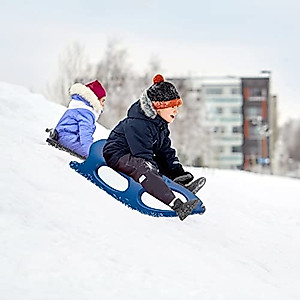 Unknown1 Kids Winter Plastic Outdoor Snow Sleigh Ice Sled Over 5 Years Blue