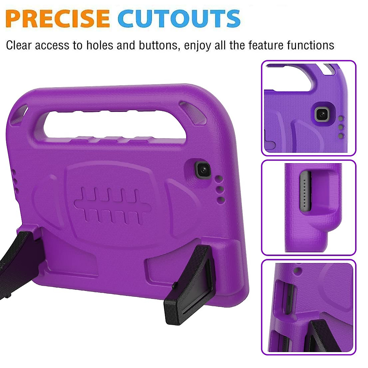 BMOUO Kids Case for Samsung Galaxy Tab A7 Lite 8.7" 2021(SM-T220/T225),Tab A7 Lite Case with Built-in Screen Protector, Shockproof Handle Stand Kids Case for Samsung Galaxy Tab A7 Lite 2021, Purple