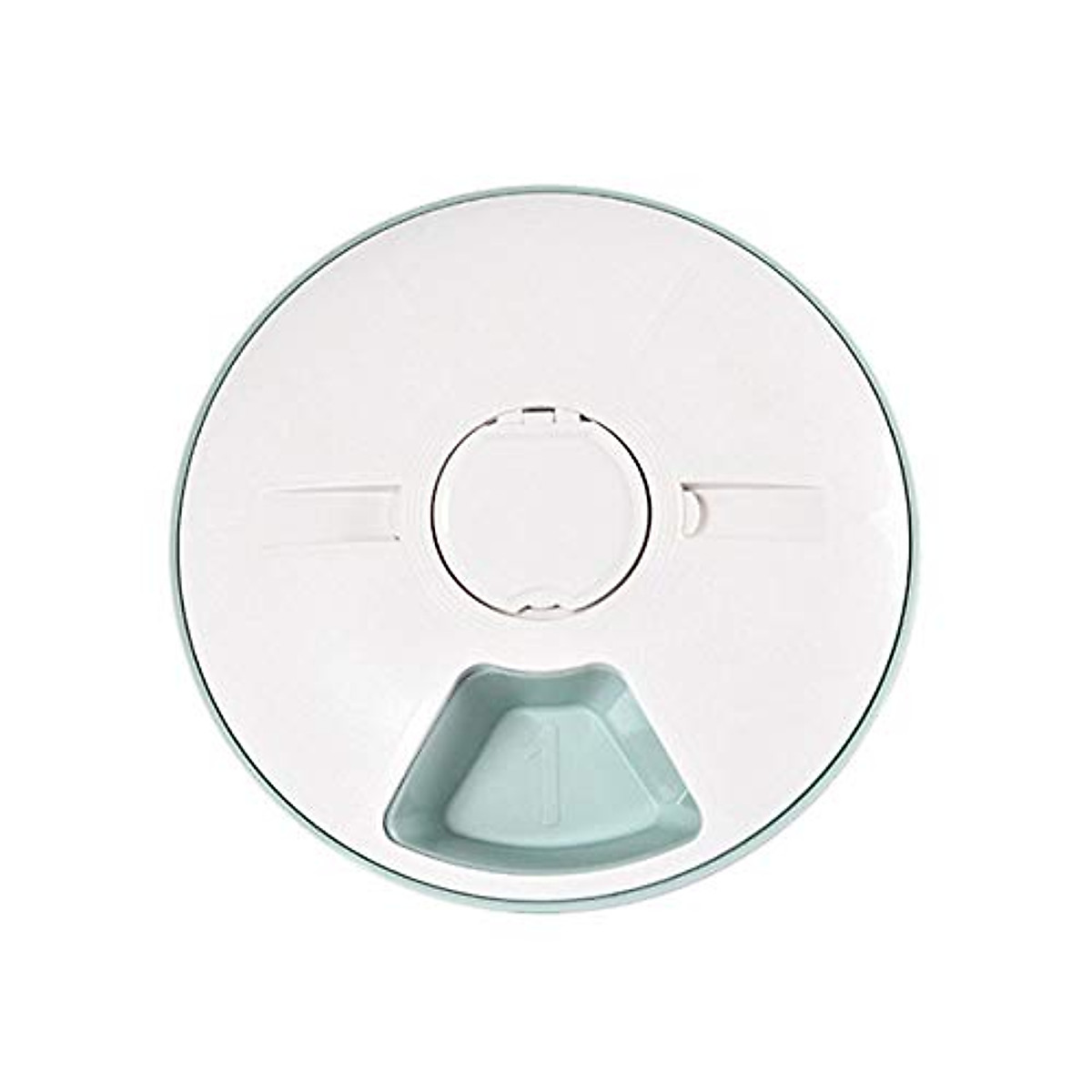 ZZK Pet Bowl pet Supplies six Grid Dog/cat pet Feeder timed Reminder Voice Dry and Wet Food LCD programmable Automatic Dispenser,B