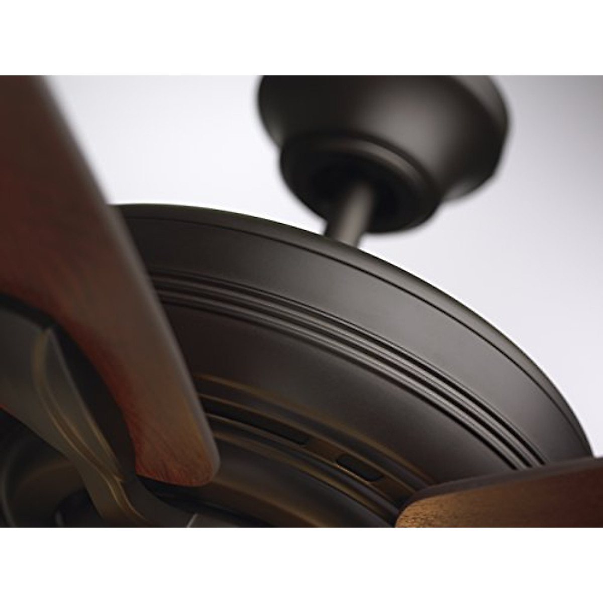 Ashland LED Ceiling Fan with Light Kit | 52 Inch Fixture with 5 Blades, Removable Glass Shade, and Pull Chain | Low Profile Hugger with Dual Mount Design and Downrod, Oil Rubbed Bronze