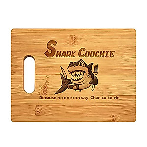 Sharkcoochie Charcuterie Board | Handmade Cutting Boards | Bamboo Board | Laser Engraved |13‘’ Sharkcoochie (B)