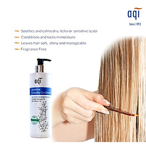aqi Sensitive, Itchy & Dry Scalp Hair Conditioner - Paraben, Sulphate & Fragrance Free, Vegan Everyday Hair Conditioner for Men & Women - Made in Australia, 16.9 fl oz