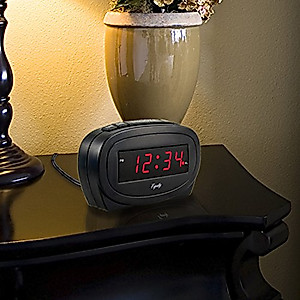 Equity by La Crosse 30228 LED Alarm Clock,Black 4.50"W x 1.85"D x 2.65"H