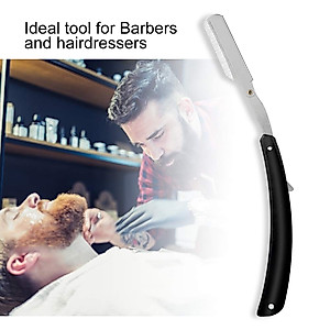 Sonew Traditional Shaver Barber Straight Blade Razor Stainless Steel Salon Folding Shaving Hair Cutting Clipper for Men