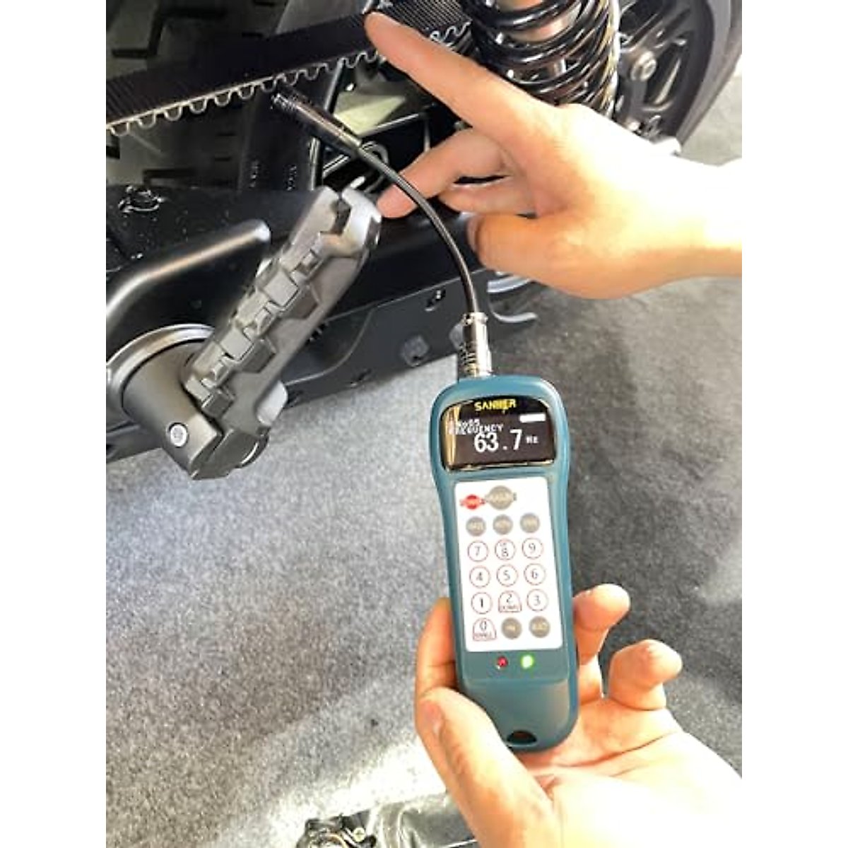 Sanker Sonic Belt Tension Meter SK-608 Suited for Multi-Ribbed V- and synchronous Belts Shorter Measurement time ≤ 0.2S Measuring Accuracy +/-1% Frequency Range 10-5000Hz U550 Same Function