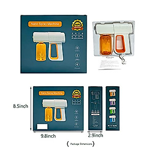 Julitech Portable Disinfectant Fogger Gun, Handheld Rechargeable Nano Sprayer Electric Sanitizer Spray Gun, for Outdoor Indoor Home Office, School or Garden,Blue