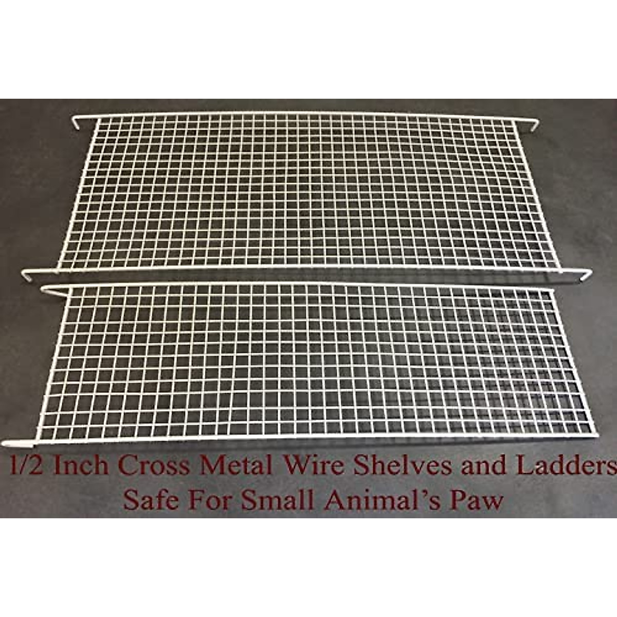 64" Extra Large Wrought Iron 4-Levels Ferret Chinchilla Sugar Glider Mice Rat Mouse Hamster Cage Tight 1/2-Inch Bar Spacing (White Vein)