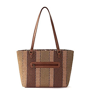 Sakroots Metro Tote Bag Fabric, Large & Roomy with Zip Closure, Sustainable & Durable Design, Sienna Spirit Desert Woven