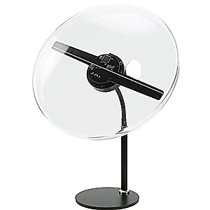 Holographic Projector, 3D LED Hologram Fan WiFi Advertising Machine with Cover, 800x800 Resolution, WiFi APP Operation, for Shop, Bar, Party Advertising Display(30cm/11.8inch)(US)