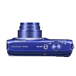 Nikon COOLPIX S6300 16 MP Digital Camera with 10x Zoom NIKKOR Glass Lens and Full HD 1080p Video (Blue)
