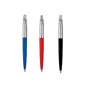 Parker Jotter 3 Colours - 1 Black + 1 Blue + 1 Red Ballpoint Pen