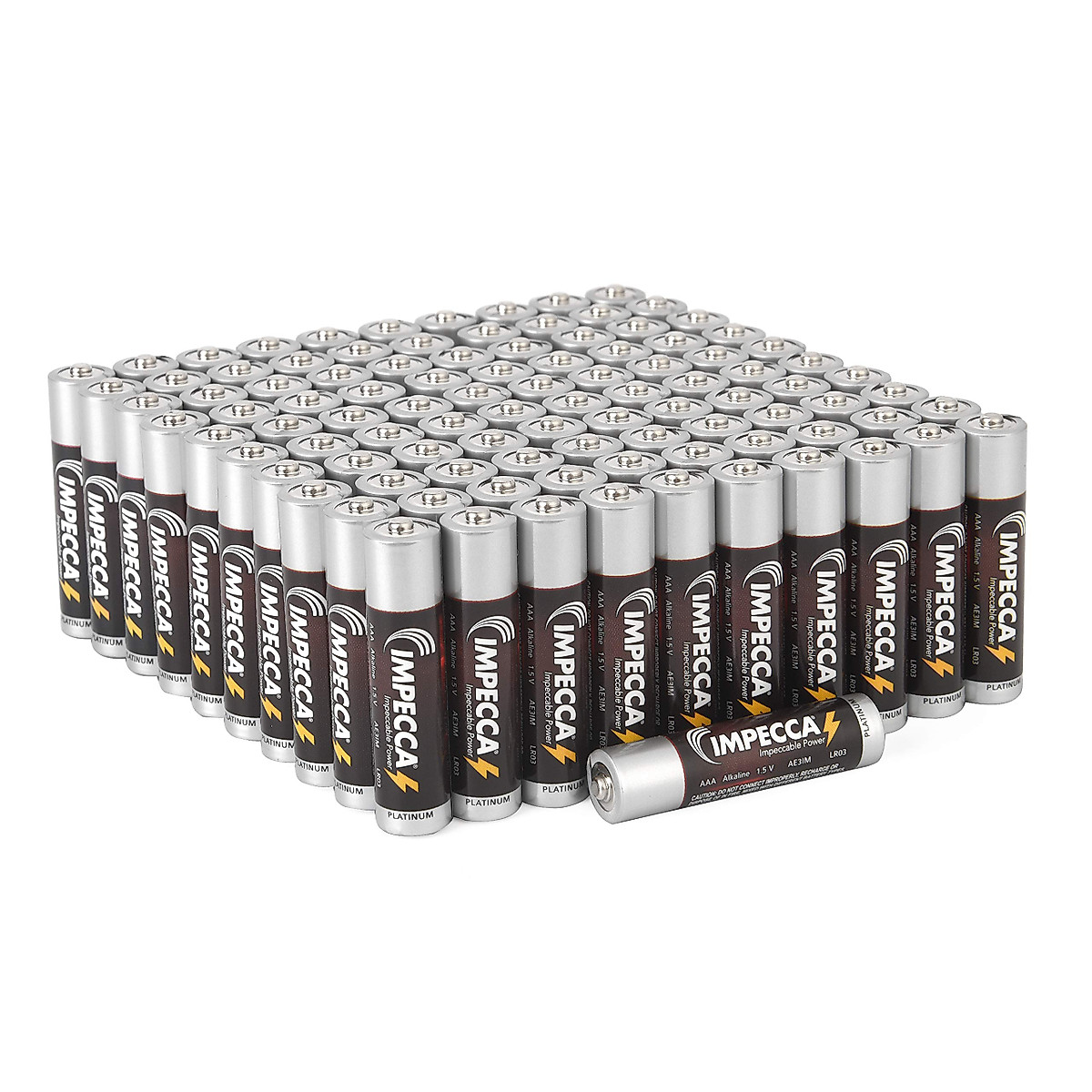 Impecca AAA Batteries High Performance Alkaline Battery Long Lasting, and Leak Resistant, LR3, Platinum Series, 16 Pack