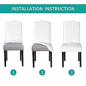 Blue Orange Turtleback Bamboo Pattern Elastic Polyester Ammonia Dining Chair Cover - Protection Cover for Dining Chair Removable