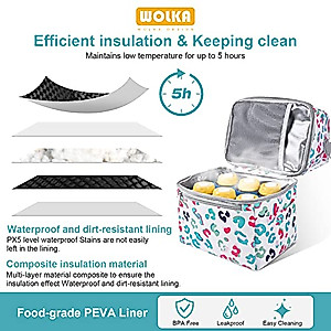 Wolka Insulated Baby Bottle Bag for Daycare,Breast Pump Bag,Breastmilk Cooler bag& Lunch Bag,Multi-Function Milk Bottle Storage Bags Fit for Dr. Brown, Comotomo, Philips, Nuk, Lansinoh