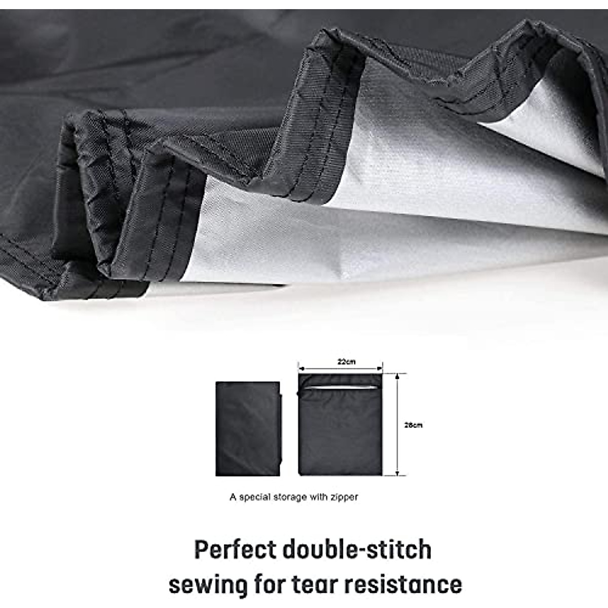 POMER Garden Bench Covers 2 Seater, Waterproof and Anti-UV Durable Fabric Outdoor Patio Loveseat Cover for 2/3 Patio Sofa