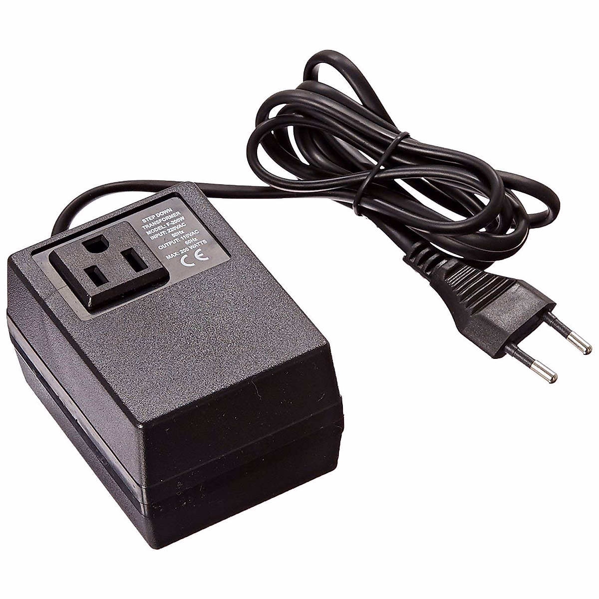 Seven Star 200 Watt 220/240V to 110/120V AC - Step Down Travel Converter