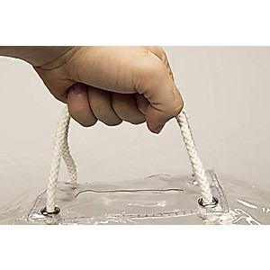 Clear Vinyl Zippered Comforter Storage Bags 21 x 21 x 10 Inch with Rope Handle 5-Pack