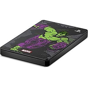 Seagate Game Drive for PS4 Marvel's Avengers LE - Hulk 2TB External Hard Drive - USB 3.0, Metallic Gray, Officially Licensed Compatibility with PS4 (STGD2000105)