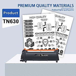 TN630 Toner Cartridge Replacement for Brother TN630 TN-630 to Use with HL-L2320D HL-L2360DW HL-L2340DW HL-L2380DW DCP-L2540DW MFC-L2740DW Printer (Black,1 Pack)