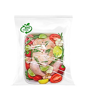 Xsourcer Zipper Storage Bags, Pack of 12, 3.5 Gallon Reclosable Plastic Storage Bags, Great Storage for Food, Clothing, Shoes, Office Supplies & Travel Essentials, 2 Mil Thick, Size 16" x 18"