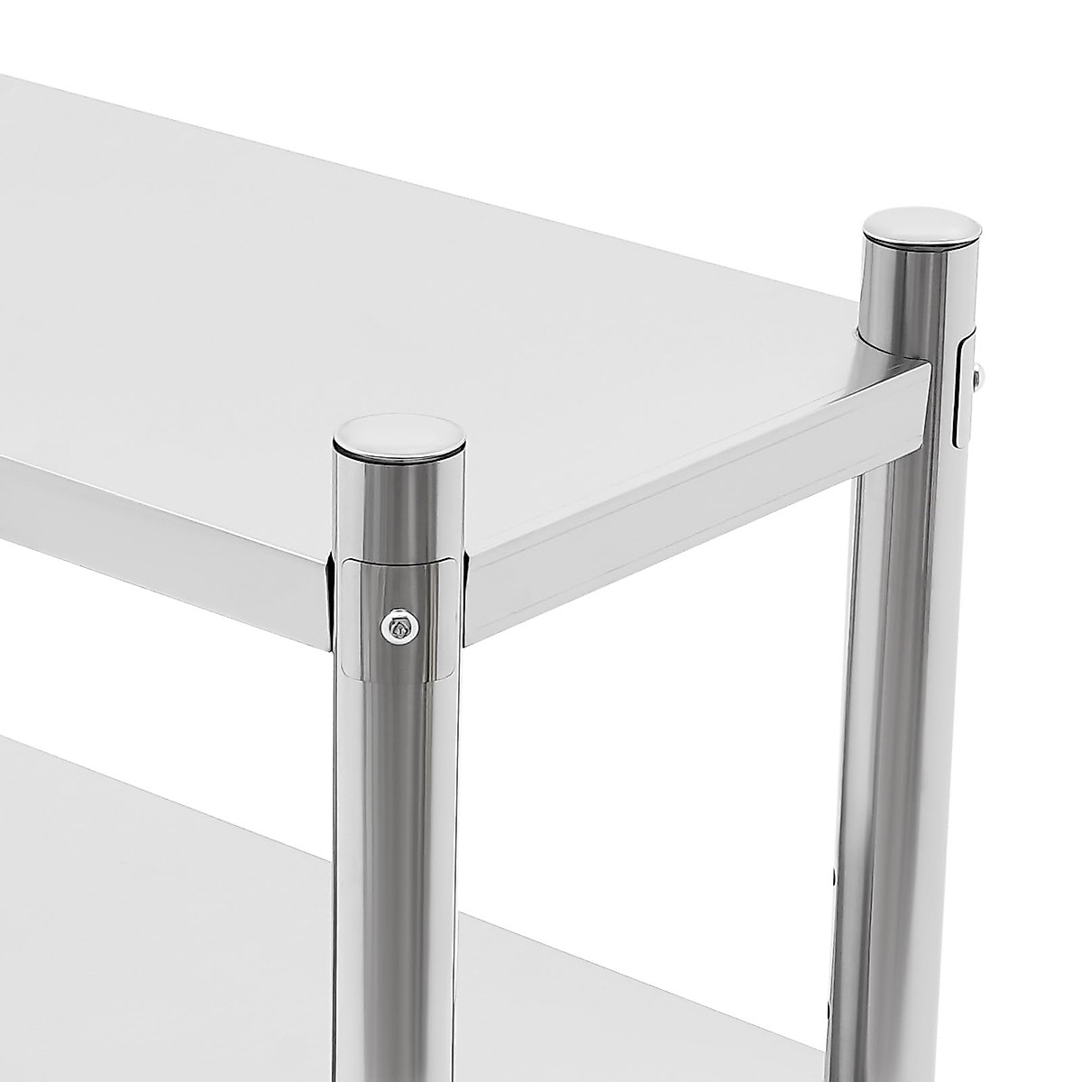 Rosyouth 2 Tier Stainless Steel Shelving, Adjustable Storage Shelf Metal Storage Rack, 12" x 36" Multipurpose Metal Storage Utility Rack Shelf for Laundry Garage Bathroom Pantry Closet Office