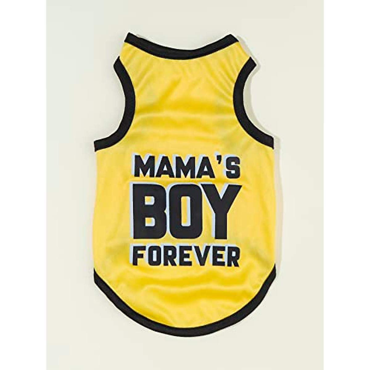QWINEE Dog Shirts Mom Boy Pet T Shirts Tank for Dogs & Cats,Puppy Shirts,Breathable Letter Pet Clothes for Small Medium Dogs Cats Yellow A Medium