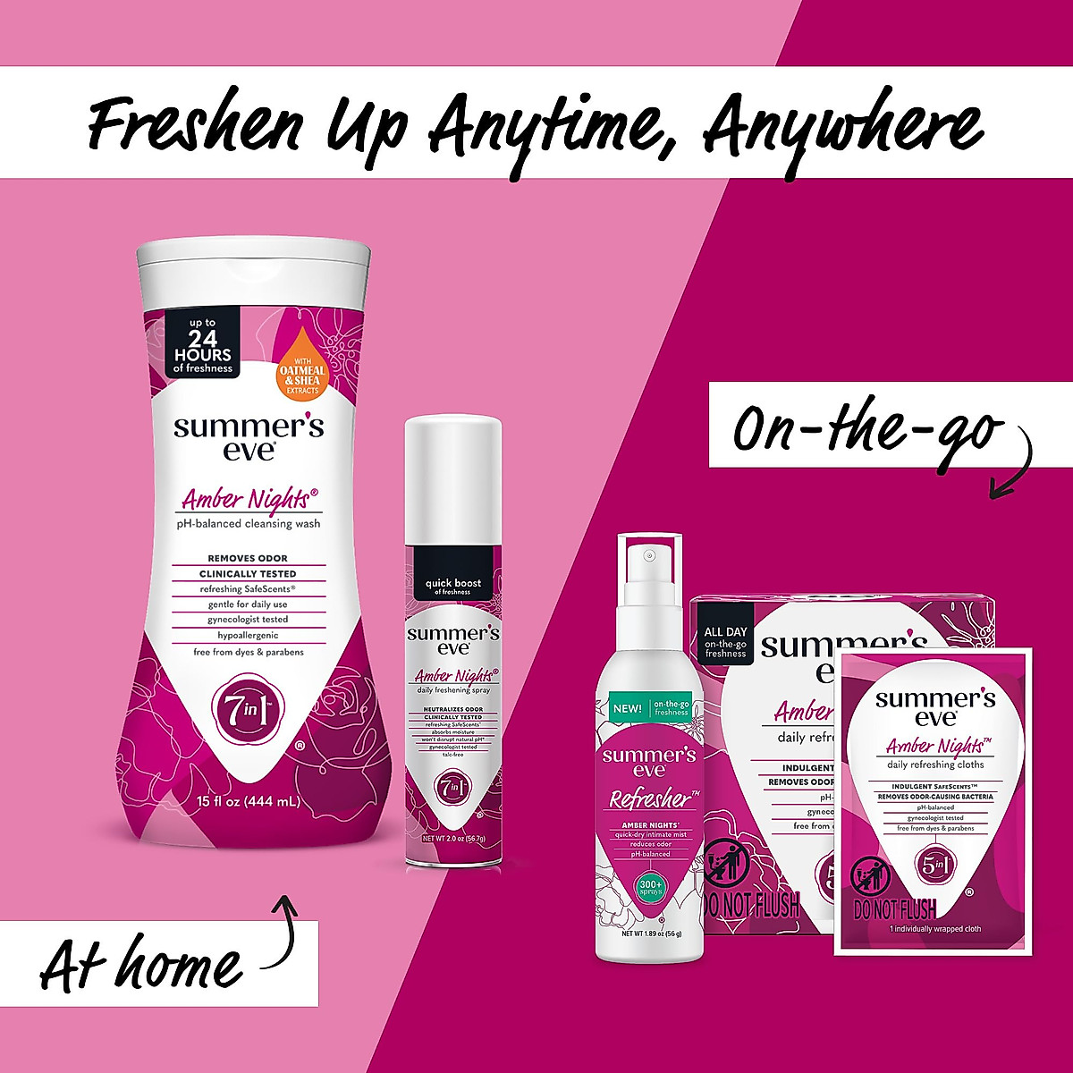 Summer's Eve Amber Nights Daily Refreshing Feminine Spray, 2 oz