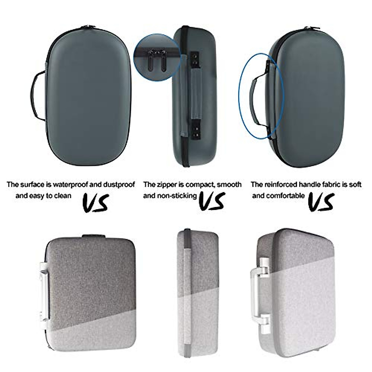 Quest 2 VR Gaming Headset Touch Controller Accessories Kit Oculus Quest 2 Case Accessories, Lightweight Portable Safeguard Hard Travel Storage Bag