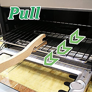 Ansoon Wooden Oven Rack Push Pull Stick for Oven, Toaster Oven, Air Fryer, Baking Kitchen Appliances (14 inch)